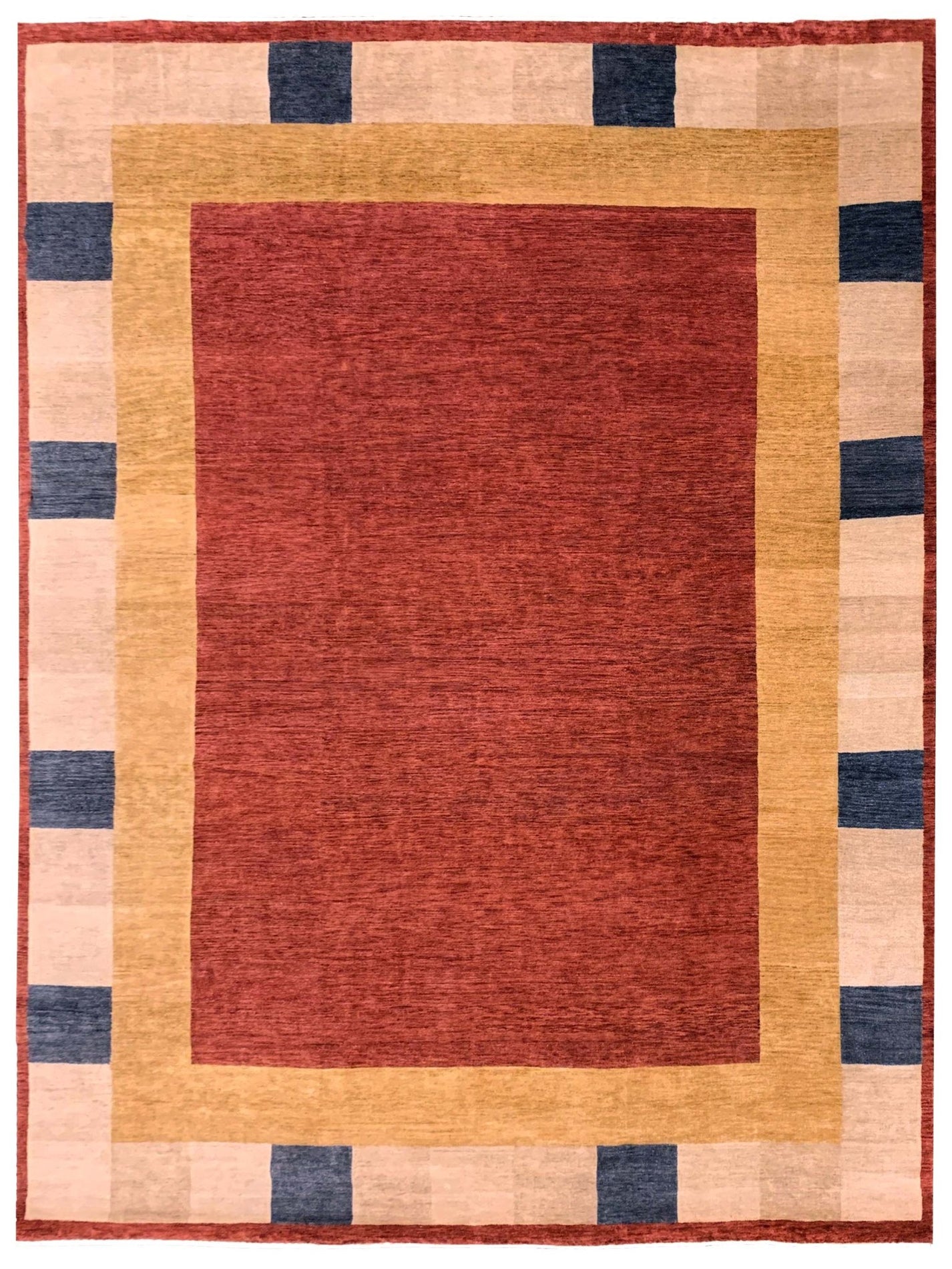 Lorraine Red Multi Modern Knotted Rug | Handmade Wool Carpets – Atlanta ...