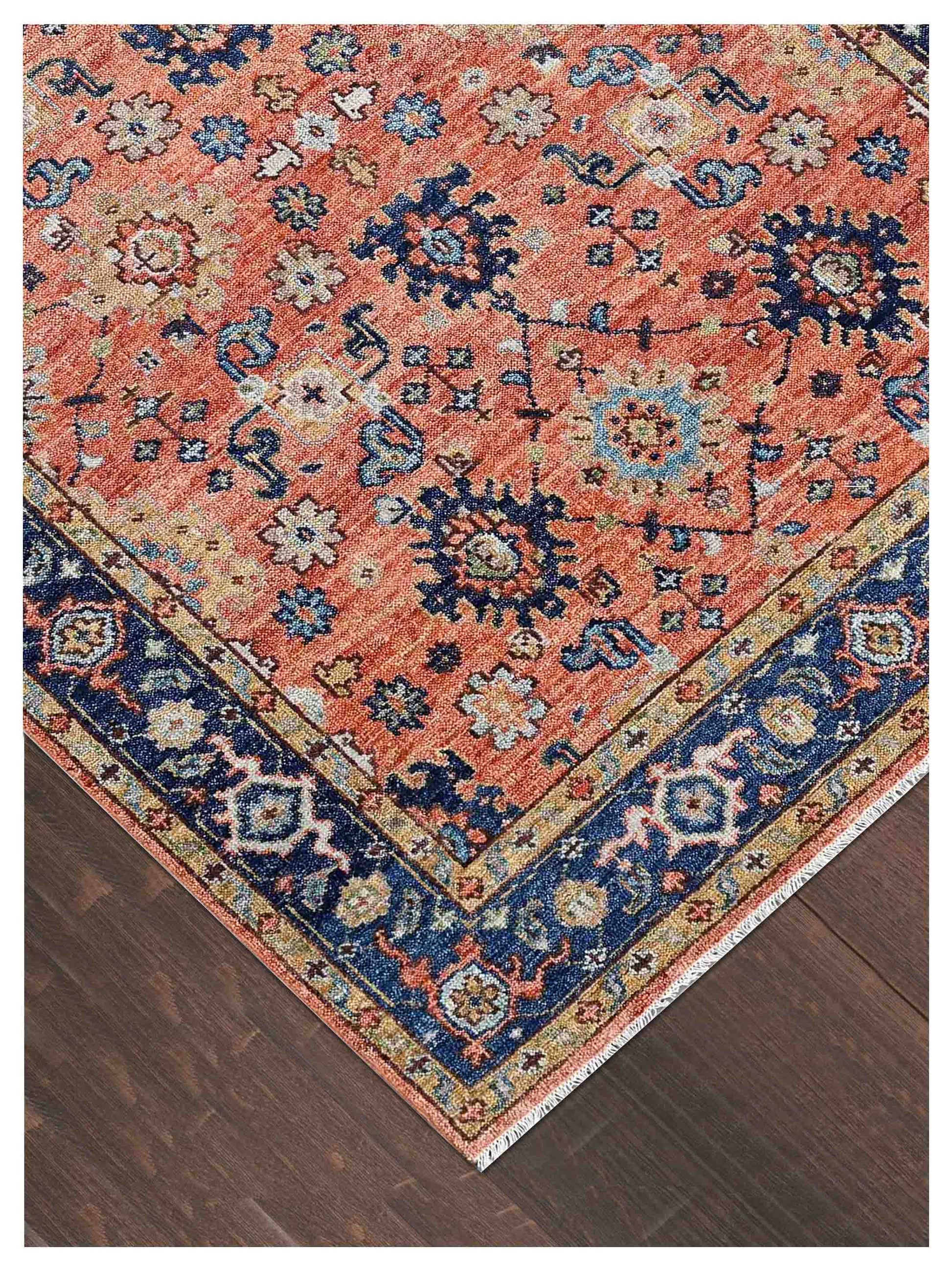 Artisan Felicity Rust Navy Transitional Knotted Rug – Atlanta Designer Rugs