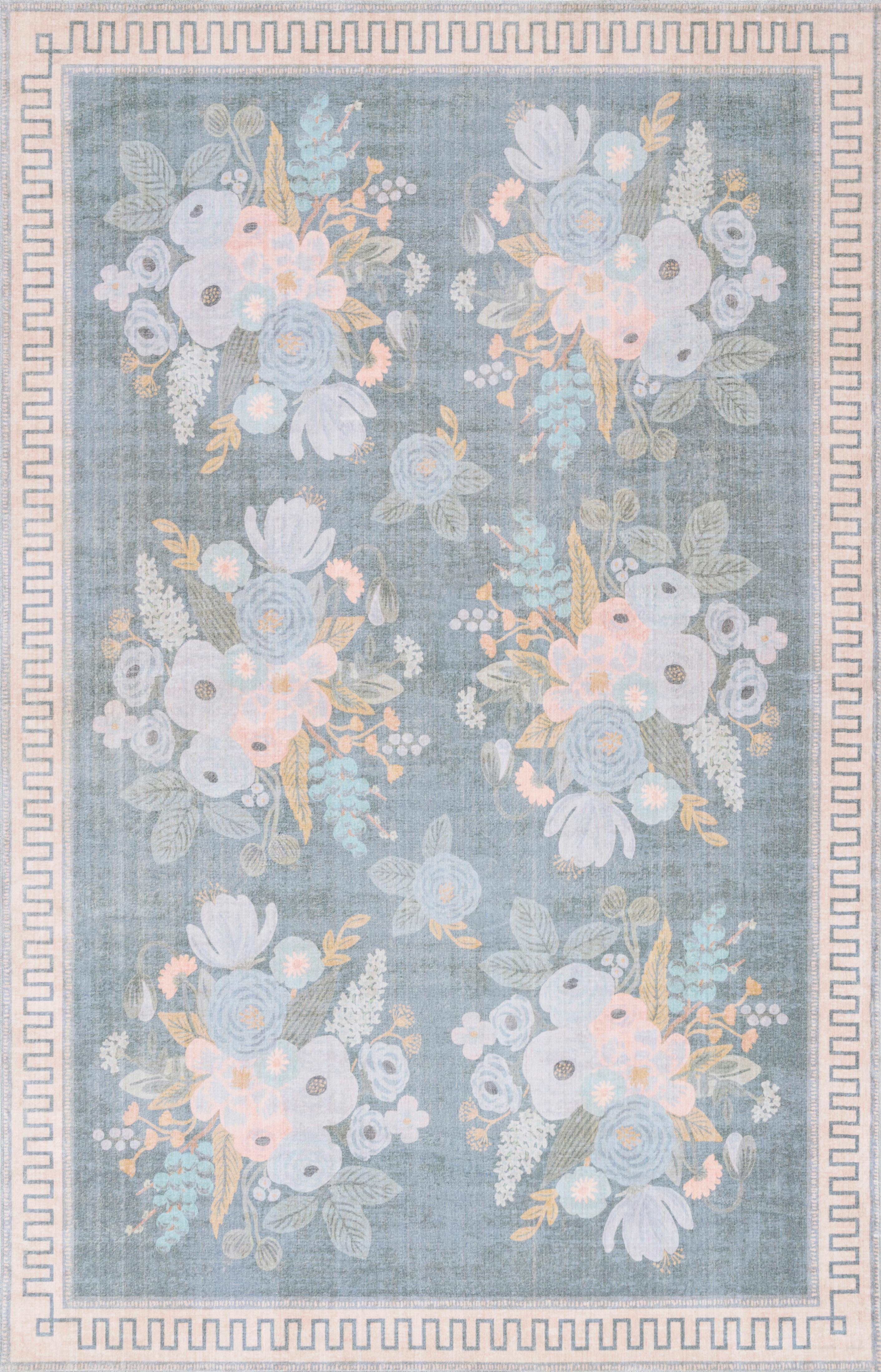 Rifle Paper Co. x Loloi Jardin JAD-01 Grey Contemporary Power Loomed R ...