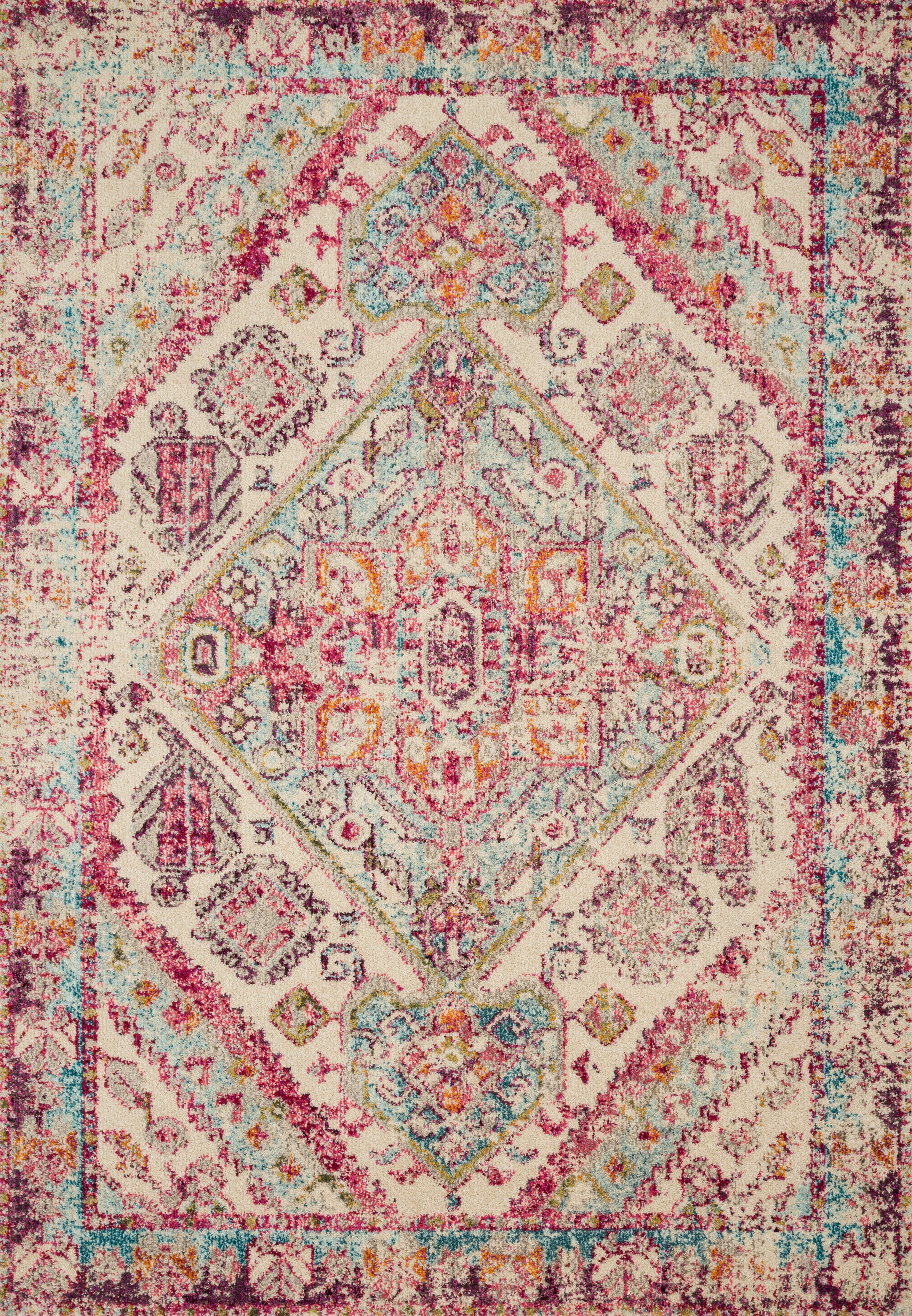 Loloi Nadia NN-03 Aqua Pink Contemporary Power Loomed Rug – Atlanta ...