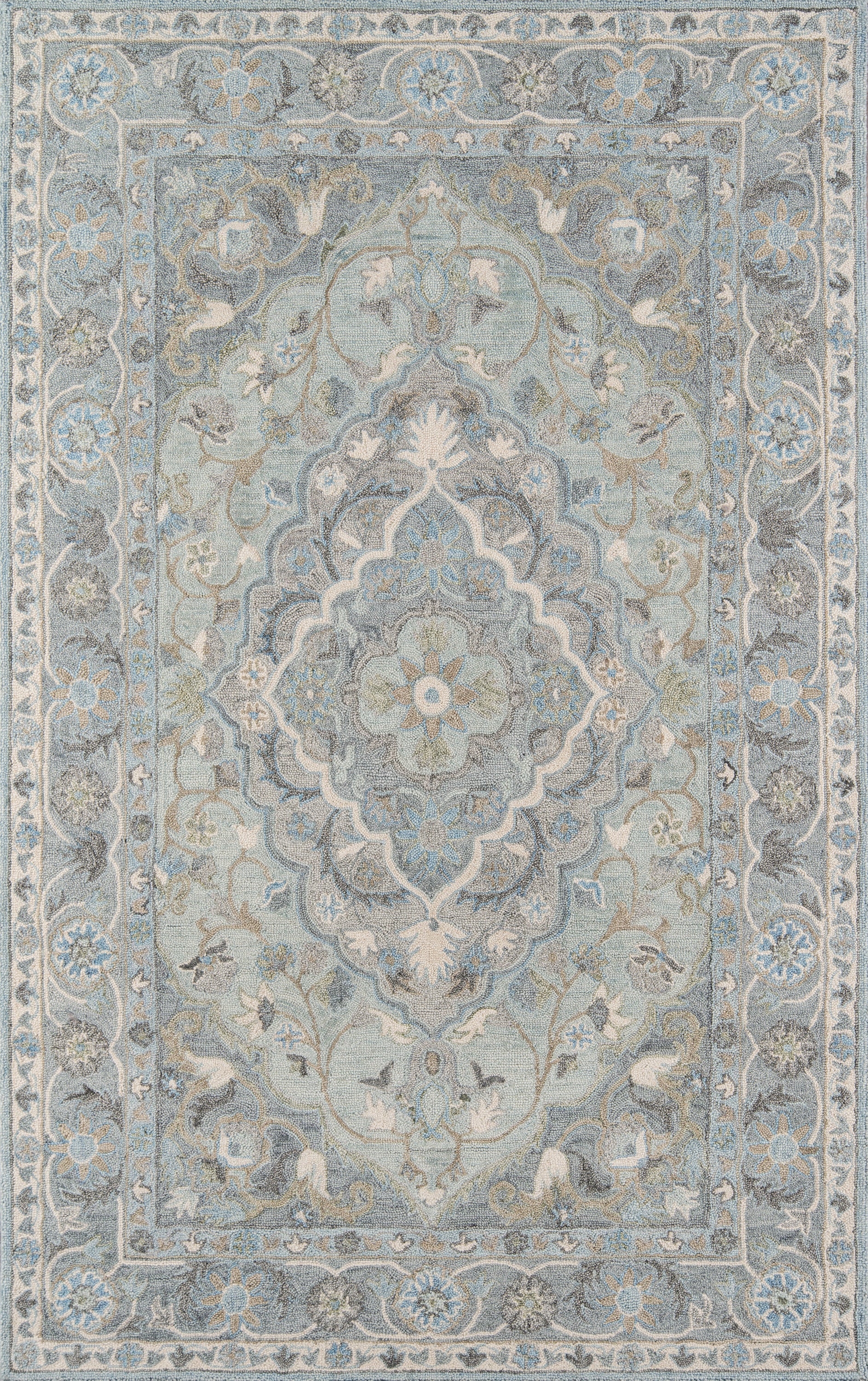 Momeni Tangier TAN33 Blue Traditional Hand Tufted Rug – Atlanta ...