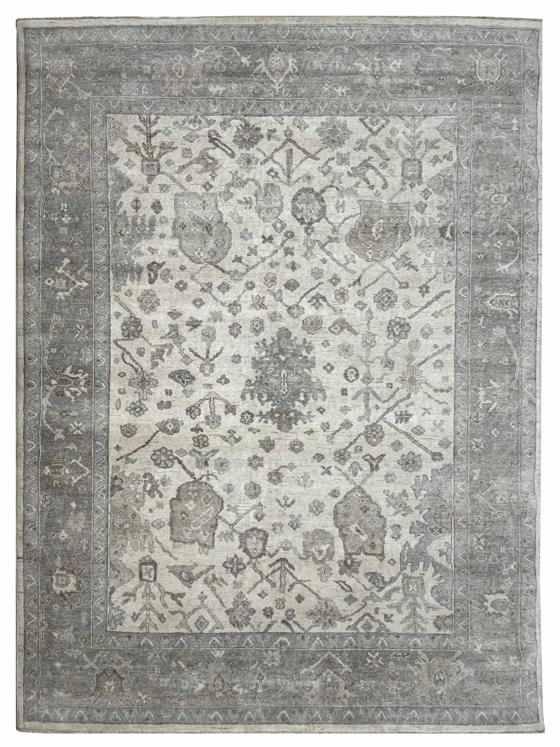 Artisan Julie Ivory Green Smoke Transitional Knotted Rugs – Atlanta ...
