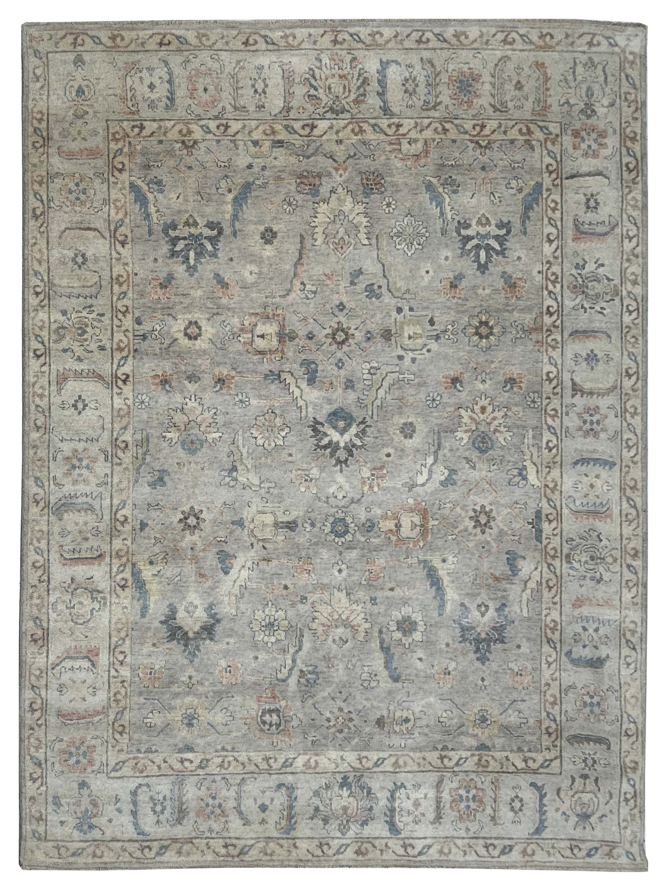 Artisan Julie Fog Grey Silver Transitional Knotted Rugs – Atlanta ...