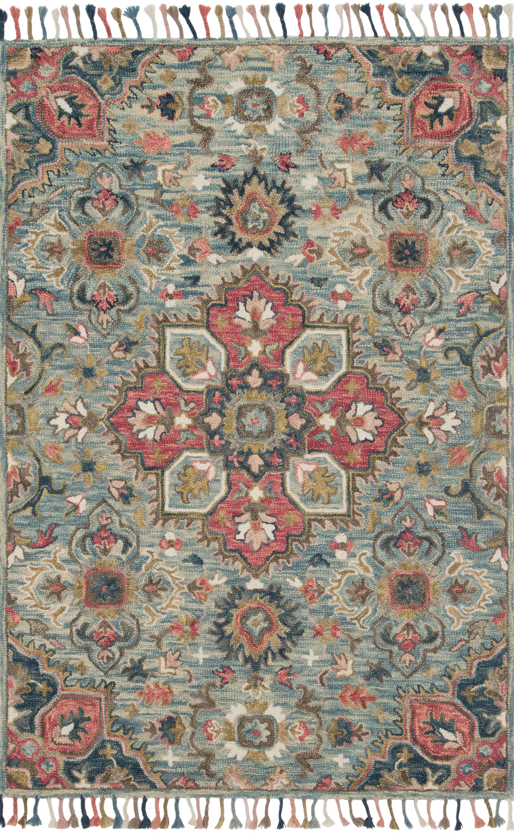 Loloi Zharah ZR-13 Light Blue Multi Transitional Hooked Rug – Atlanta ...
