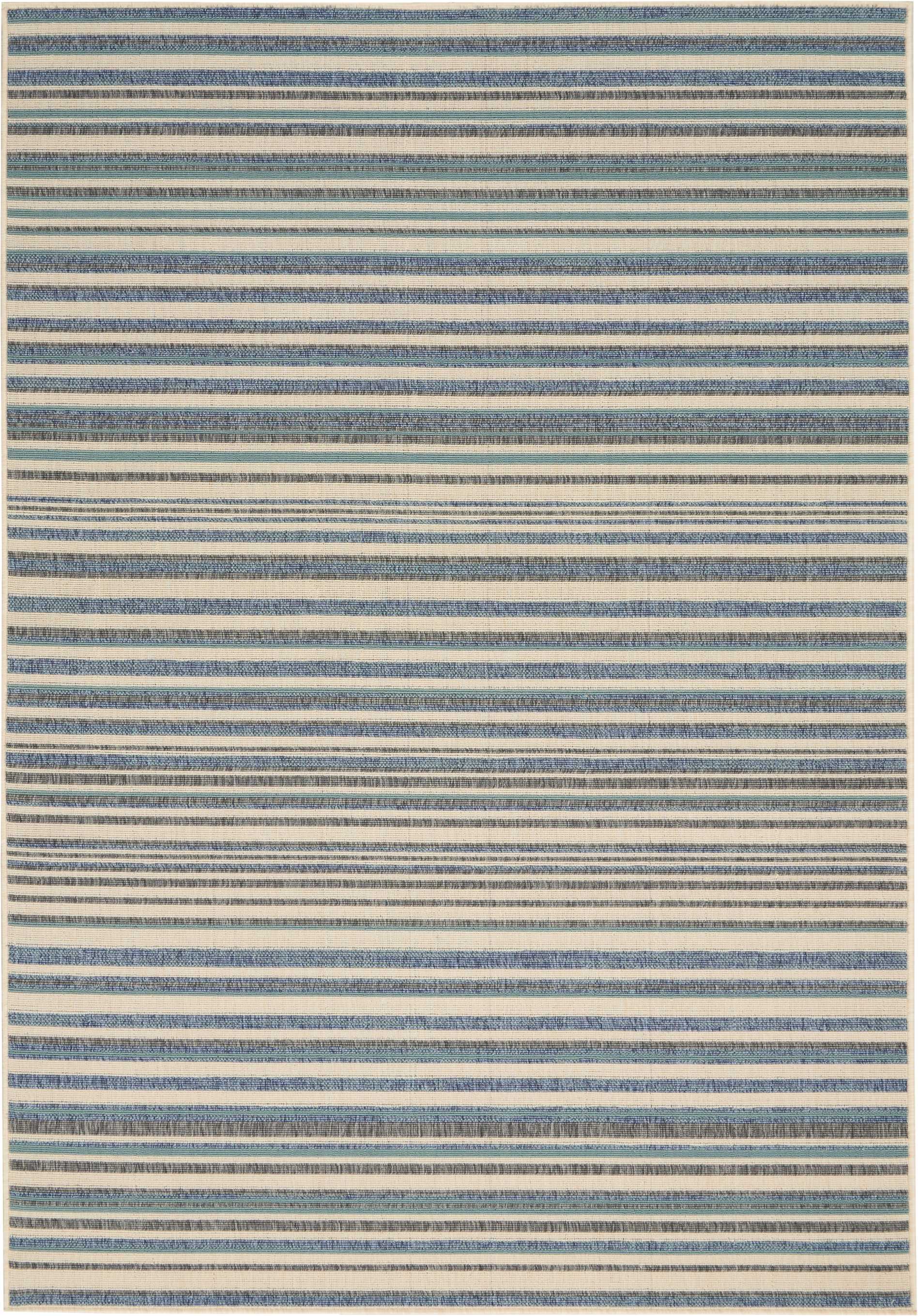 Barclay Butera Lido LID01 Blue Cream Contemporary Flat Weave Rug ...